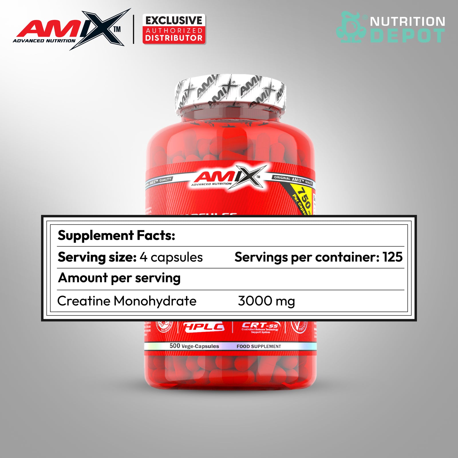 Amix Nutrition - Creatine Monohydrate 500 Capsules