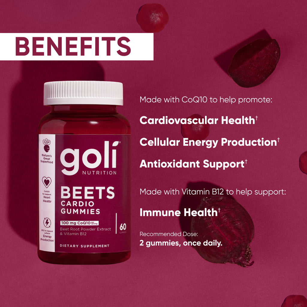 Goli Nutrition - Beets Cardio (Apple&Guava Flavor) - 60 Count