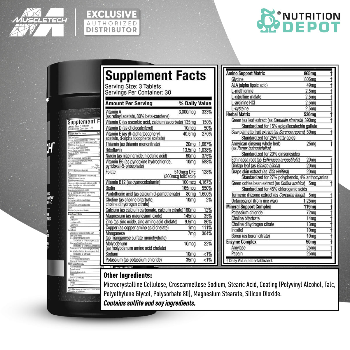 Muscletech Platinum Multi Vitamin 90 Caps วิตามินรวมเพื่อสุขภาพ